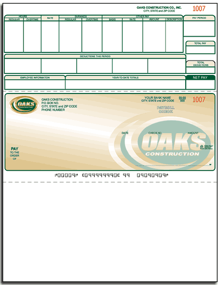 Sage 300 Payroll Laser Form